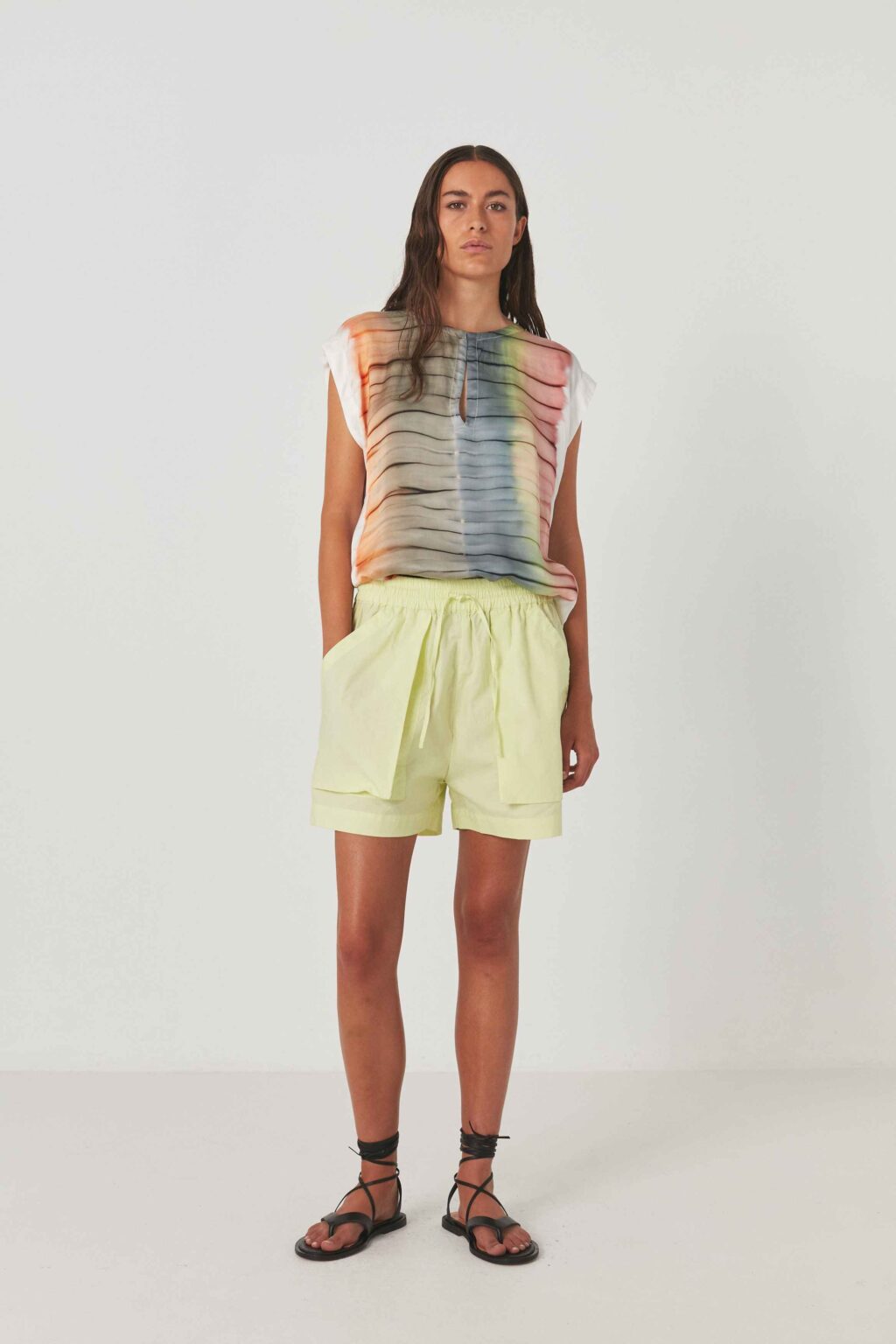 Rabens Saloner - Rosalyn Macaw Blouse, Tangerine Combo - Merci-Give