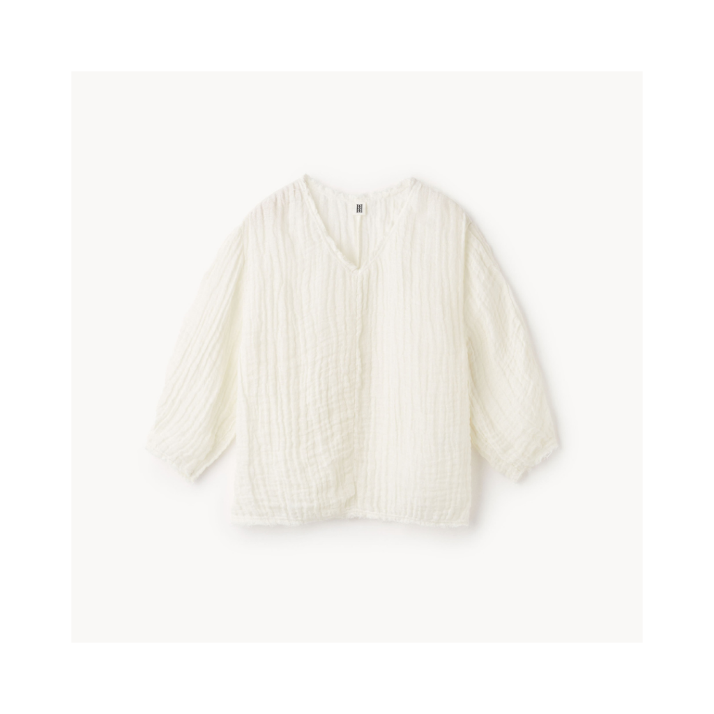 By Malene Birger - Mikala Organic Linen Blouse, Pure White - Merci-Give