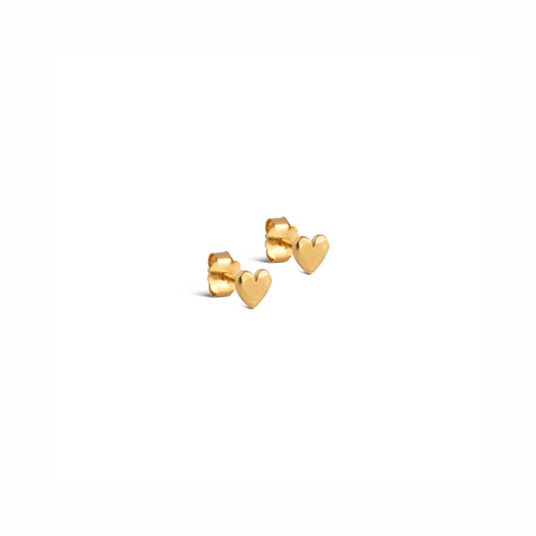 Enamel - Heart Stud, Guld - Merci-Give