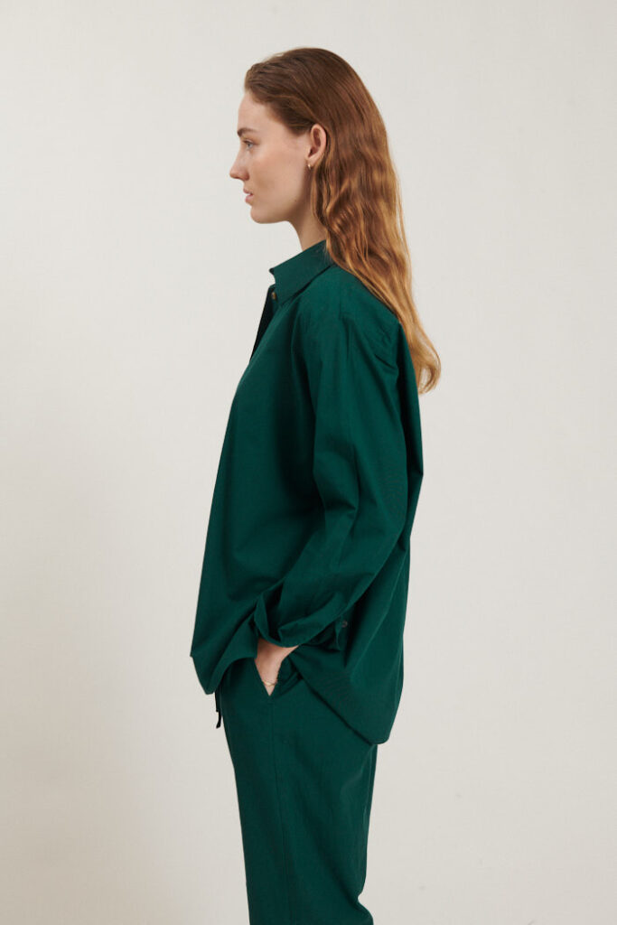 Basic Apparel - Vilde Loose Shirt, Rain Forest - Merci-Give