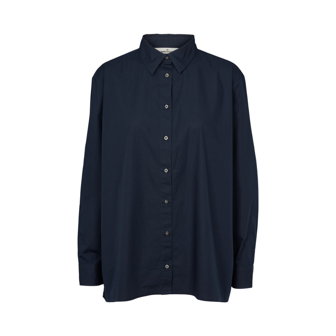 Basic Apparel – Vilde Loose Shirt, Sky Captain - Merci-Give