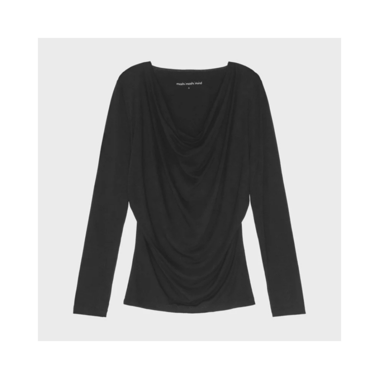 Moshi Moshi Mind - Cascade Top, Sort - Merci-Give