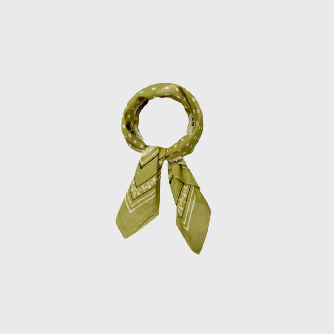 Beck Söndergaard – Lacia Cotta Scarf – Golden Cypress Green - Merci-Give