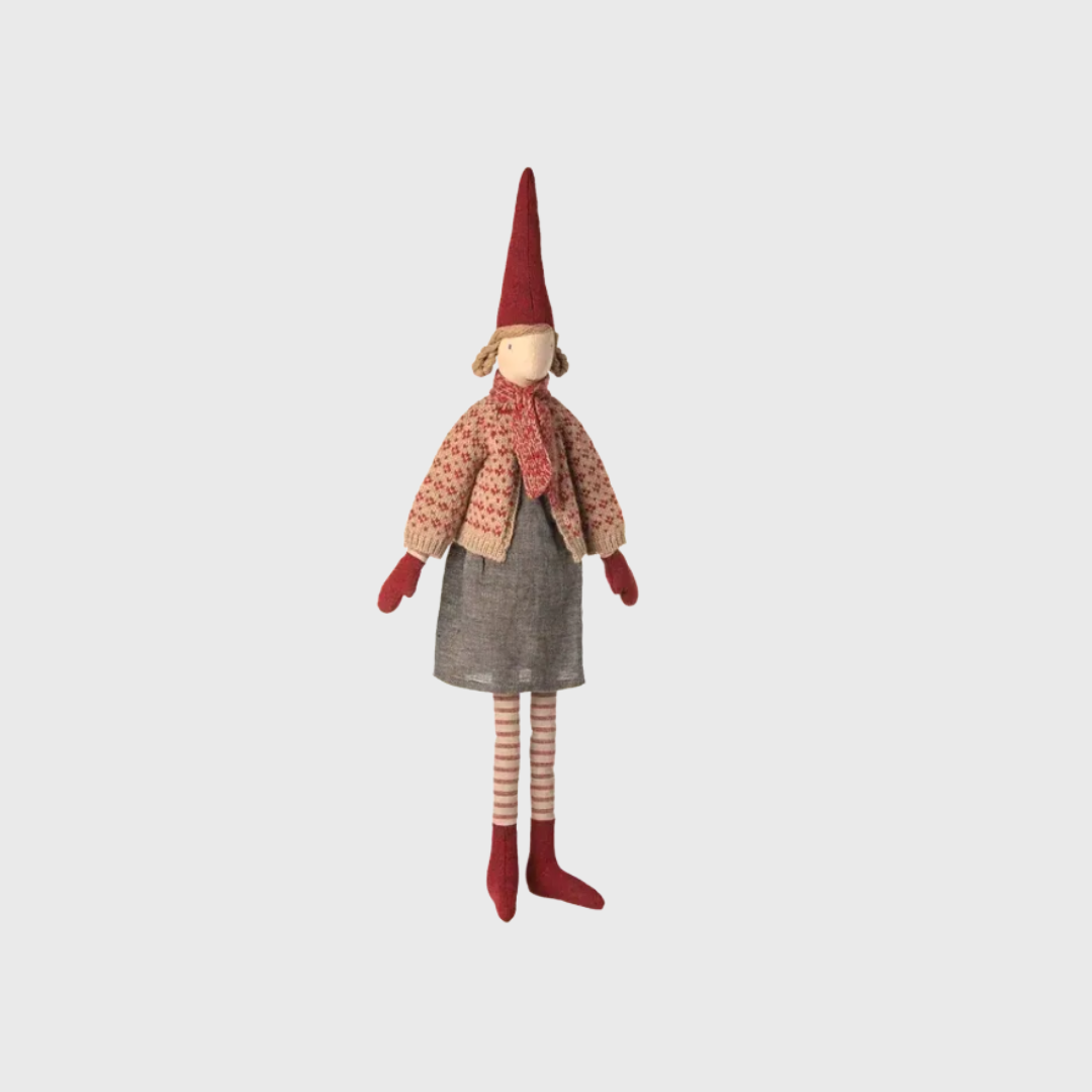 Maileg – Nisse Pige – Nederdel og Cardigan – Str. 4 - Merci-Give