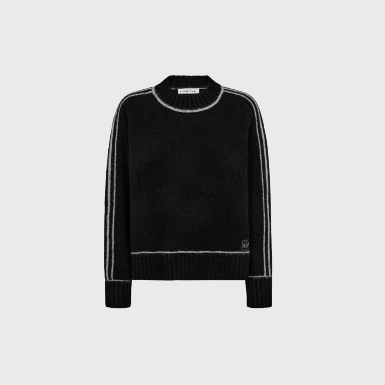 Haute L’Amitié – Toby Line O-neck – Black - Merci-Give